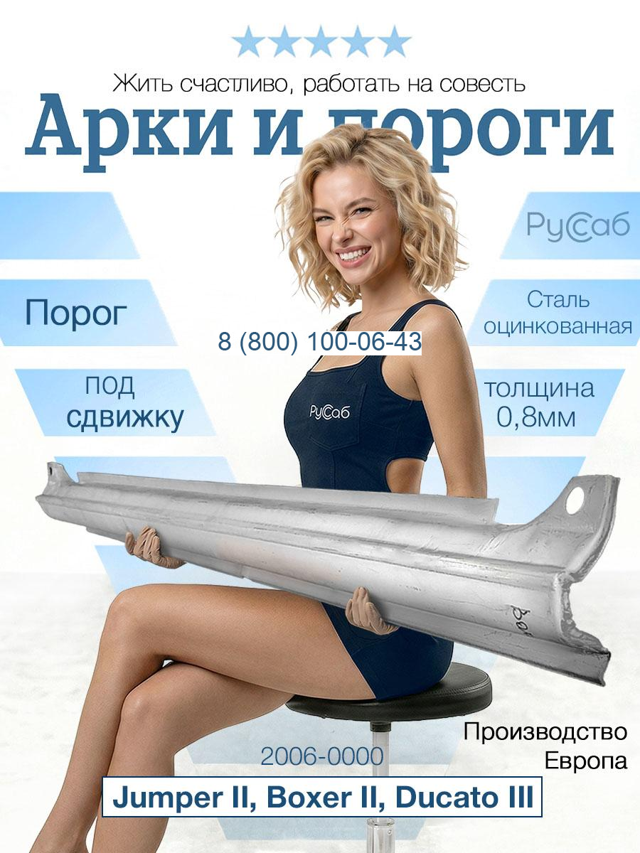 Порог сдвижной двери Peugeot Boxer 3 2006-0000 (Polcar)