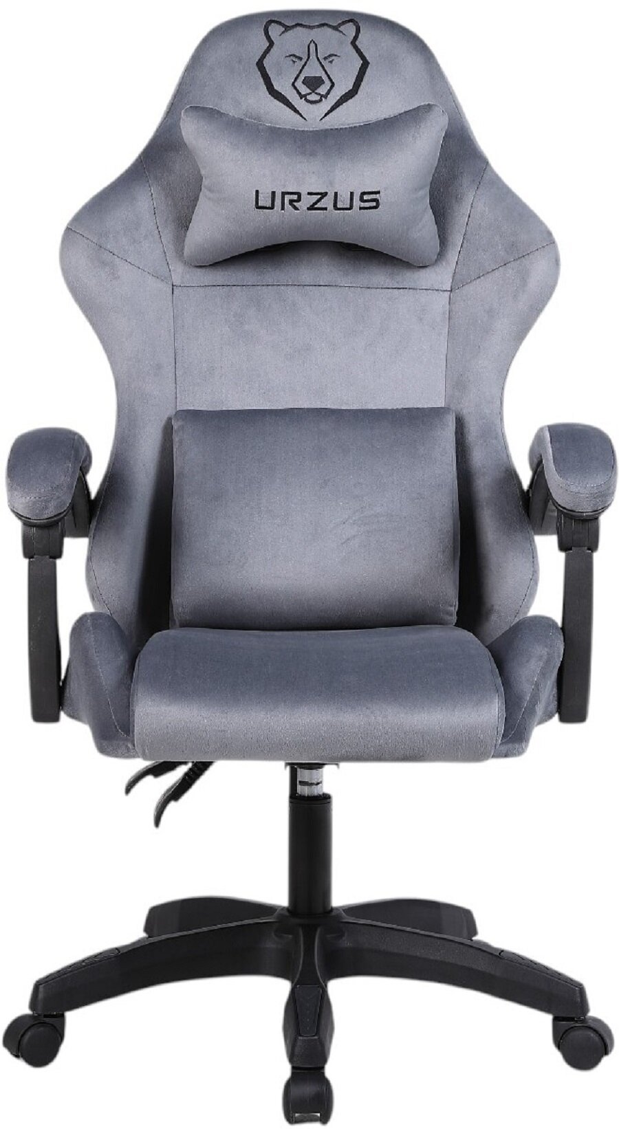Кресло компьютерное игровое URZUS Grizzly Grey ткань (UR-7351119)