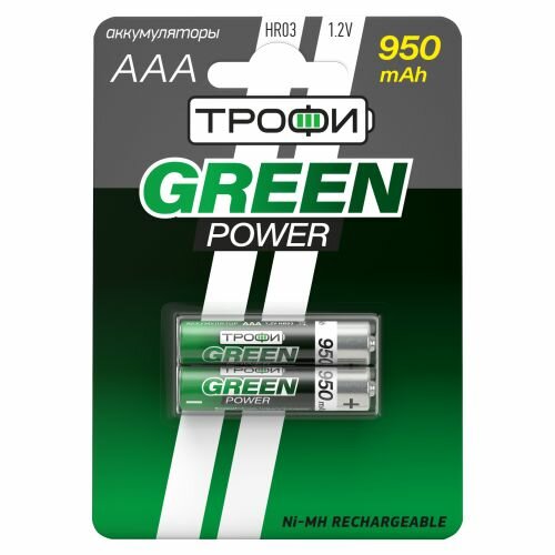 Аккумулятор AAA/HR03 950мА. ч HR03-2BL (блист.2шт) Трофи C0032097