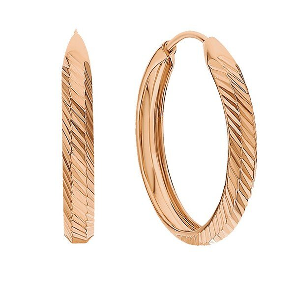 Серьги конго, красное золото, 585 проба