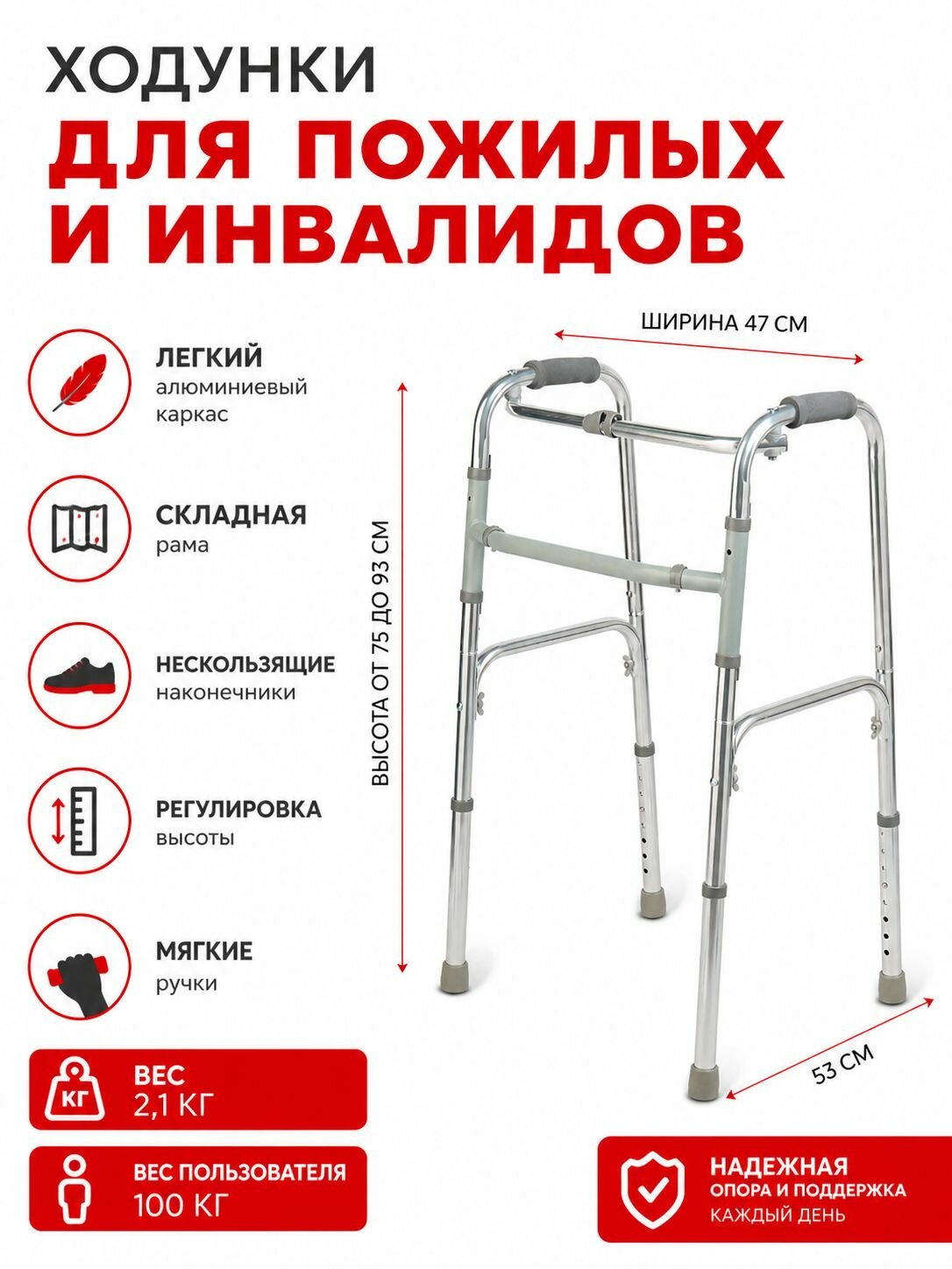 Ходунки для взрослых и пожилых