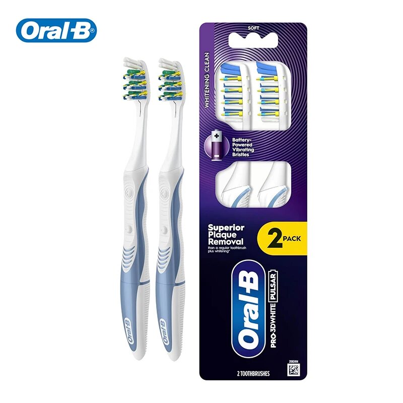 Oral-B Pro 3D White Pulsar, электрическая зубная щетка, 2 шт. soft