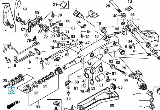 Резиновая деталь, захват; Артикул Honda: 53165ZW9000