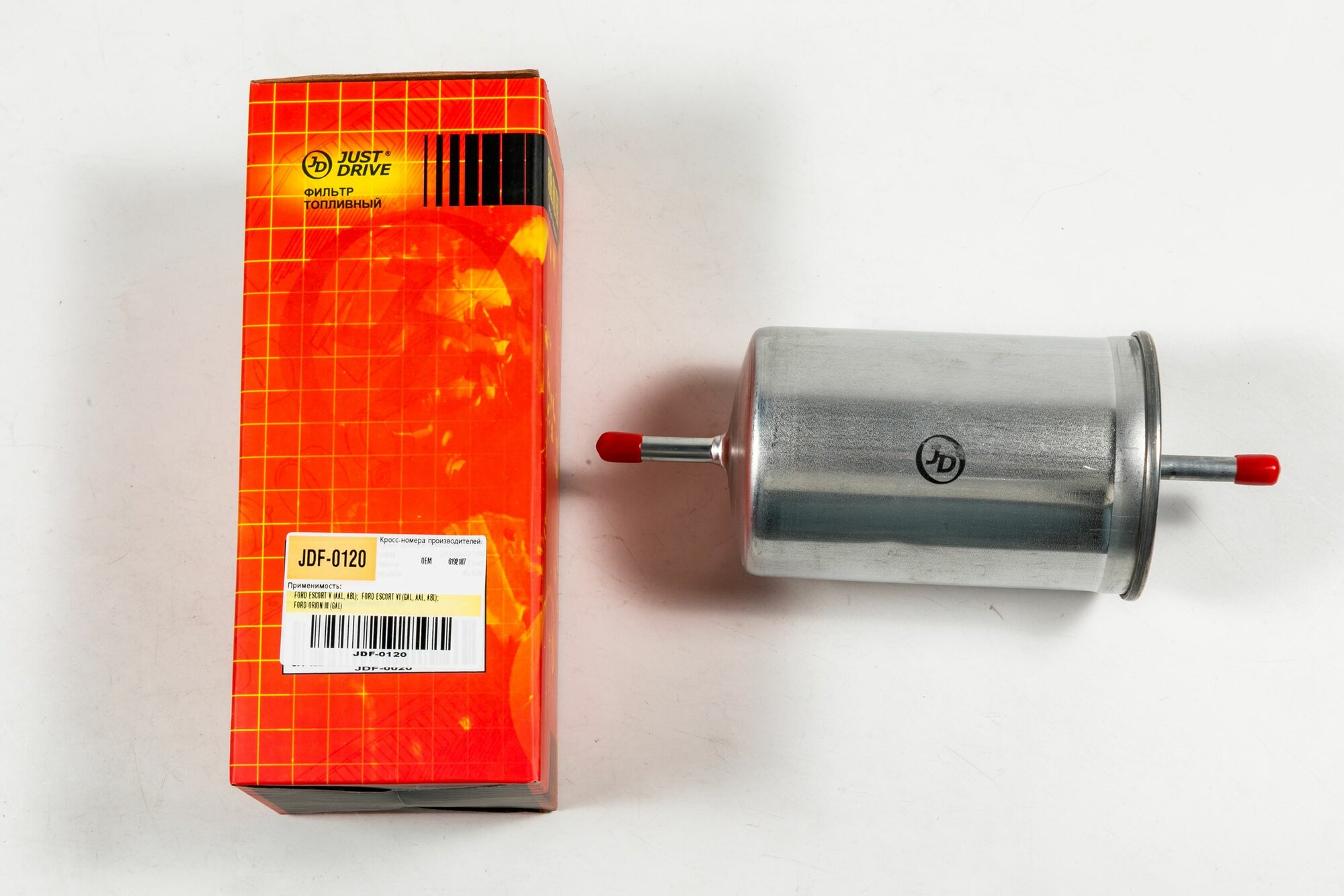JUST DRIVE Фильтр топливный для FORD ESCORT V (AAL, ABL); FORD ESCORT VI (GAL, AAL, ABL); FORD ORION III (GAL); FORD TRANSIT Box (E_ _); FORD TRANSIT Bus (E_ _); VOLVO 850 Estate (855); VOLVO C70 I Co