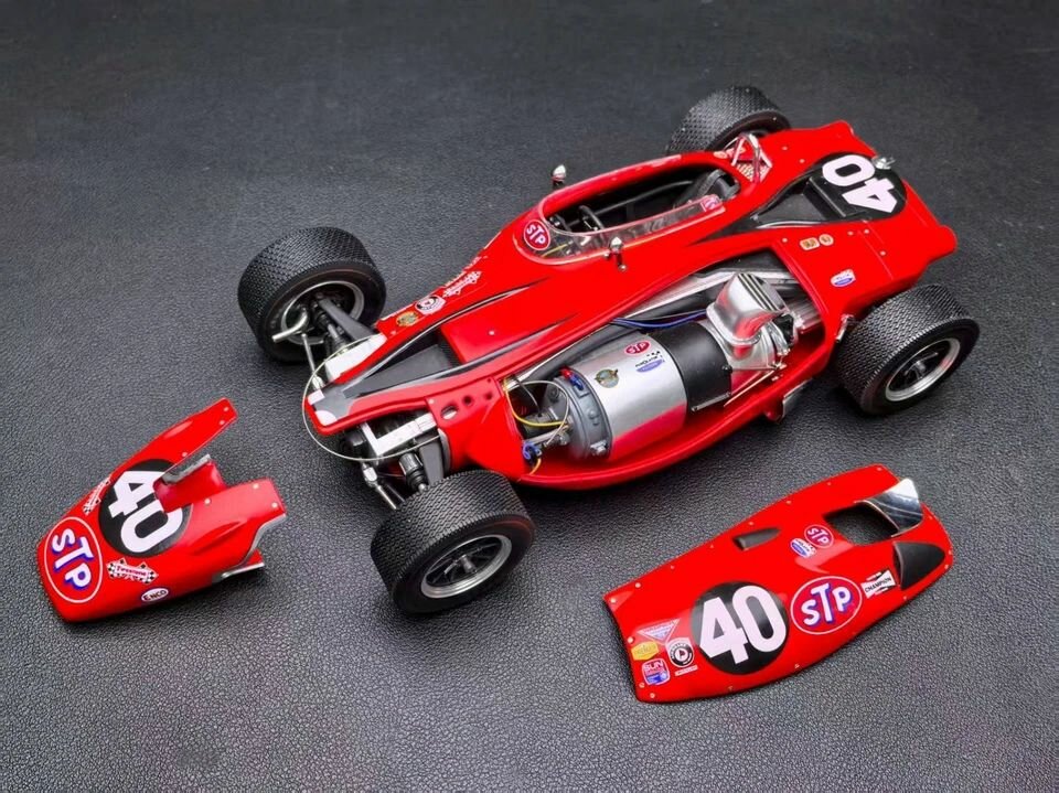 Эксклюзивная Модель Масштабом Для Индианаполиса Года Replicarz 1/18 STP Paxton Turbocar Gas Turbine Car 40 P.Jones 1967 Indy 500