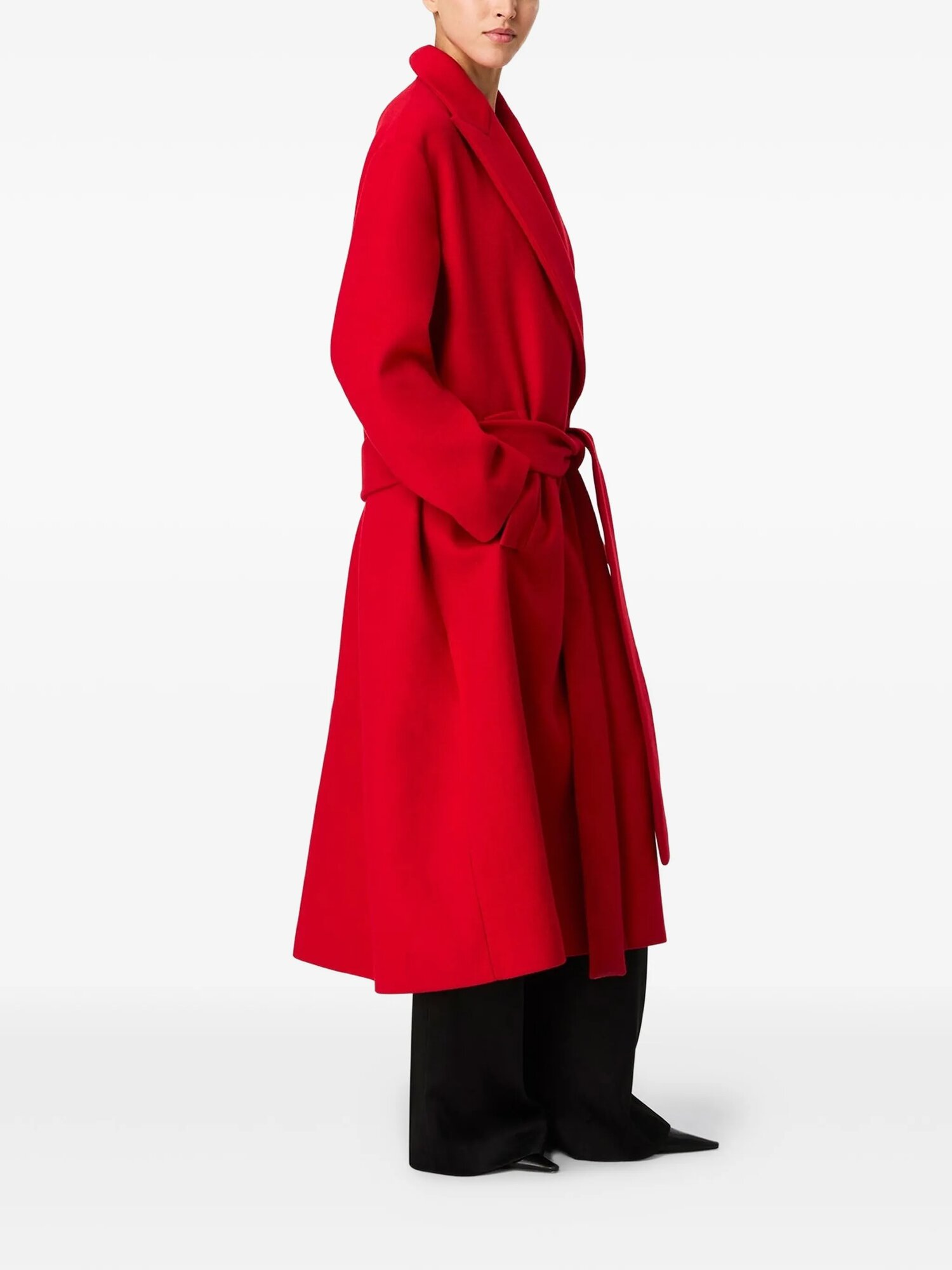 Пальто Another Tomorrow Oversized cashmere wrap coat, размер XS-S, красный — фото 1