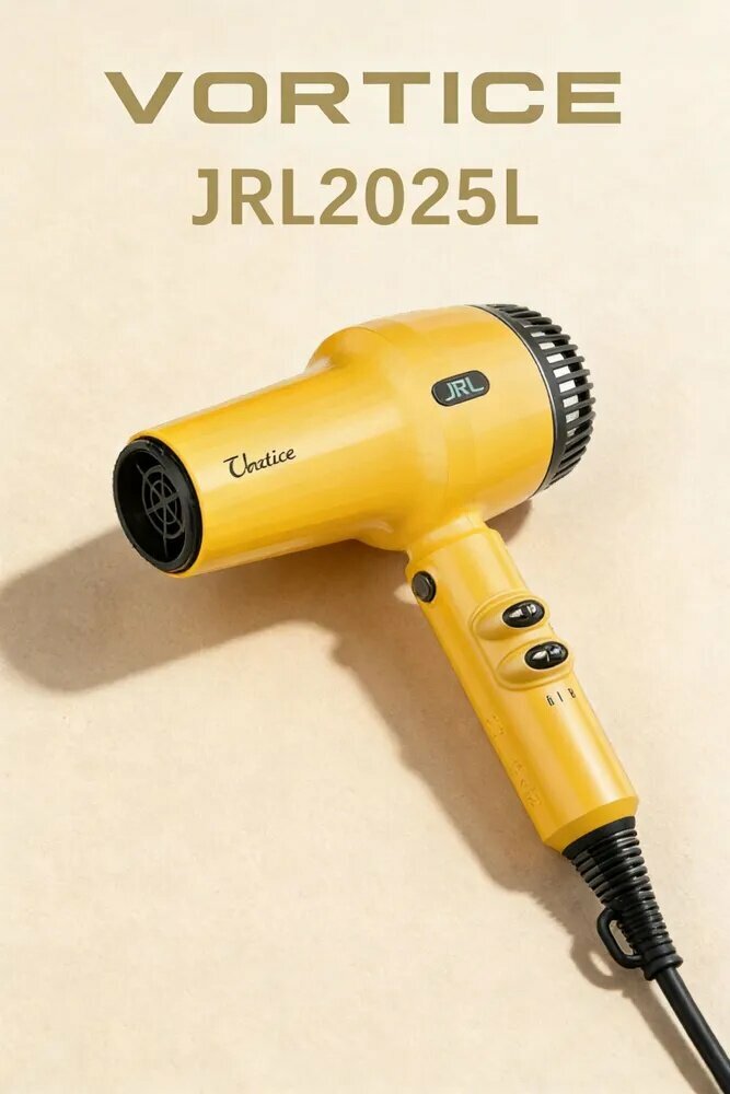 JRL Professional Фен для волос 2025L 2500 Вт, скоростей 2, кол-во насадок 2, горчичный