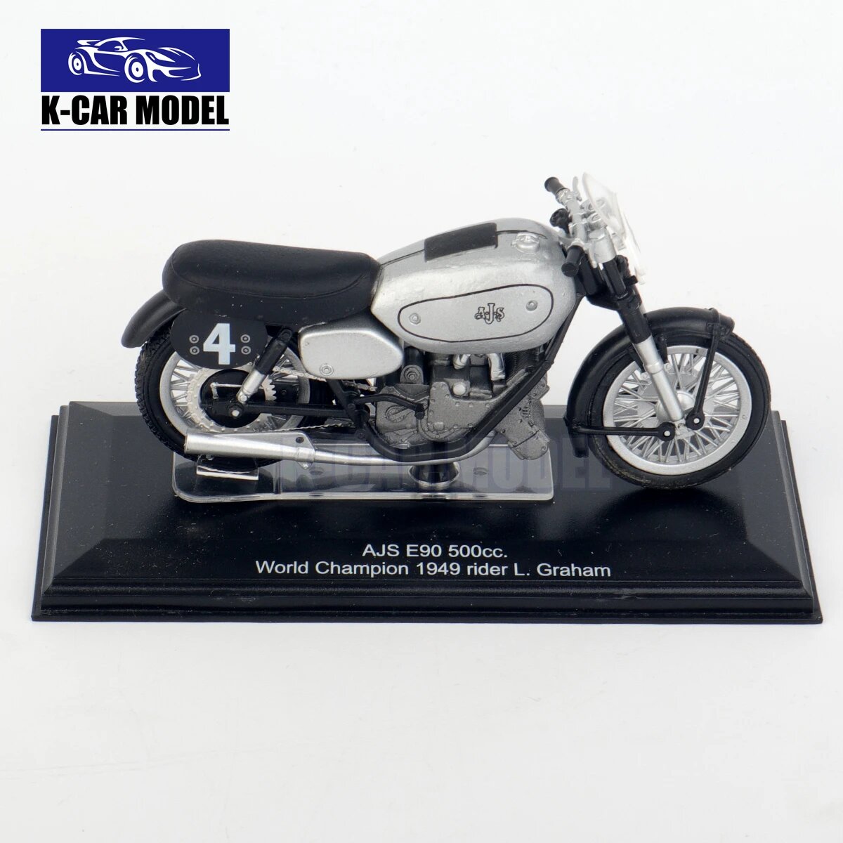 Мотоцикл AJS E90 500cc, 1949, World Champion, 1/22, серебристый