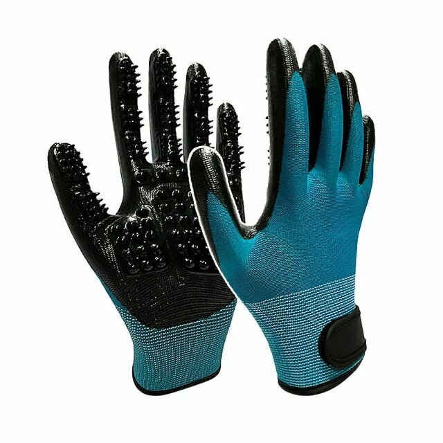 Перчатки для ухода за шерстью RPXBGUCKARHG Lake blue