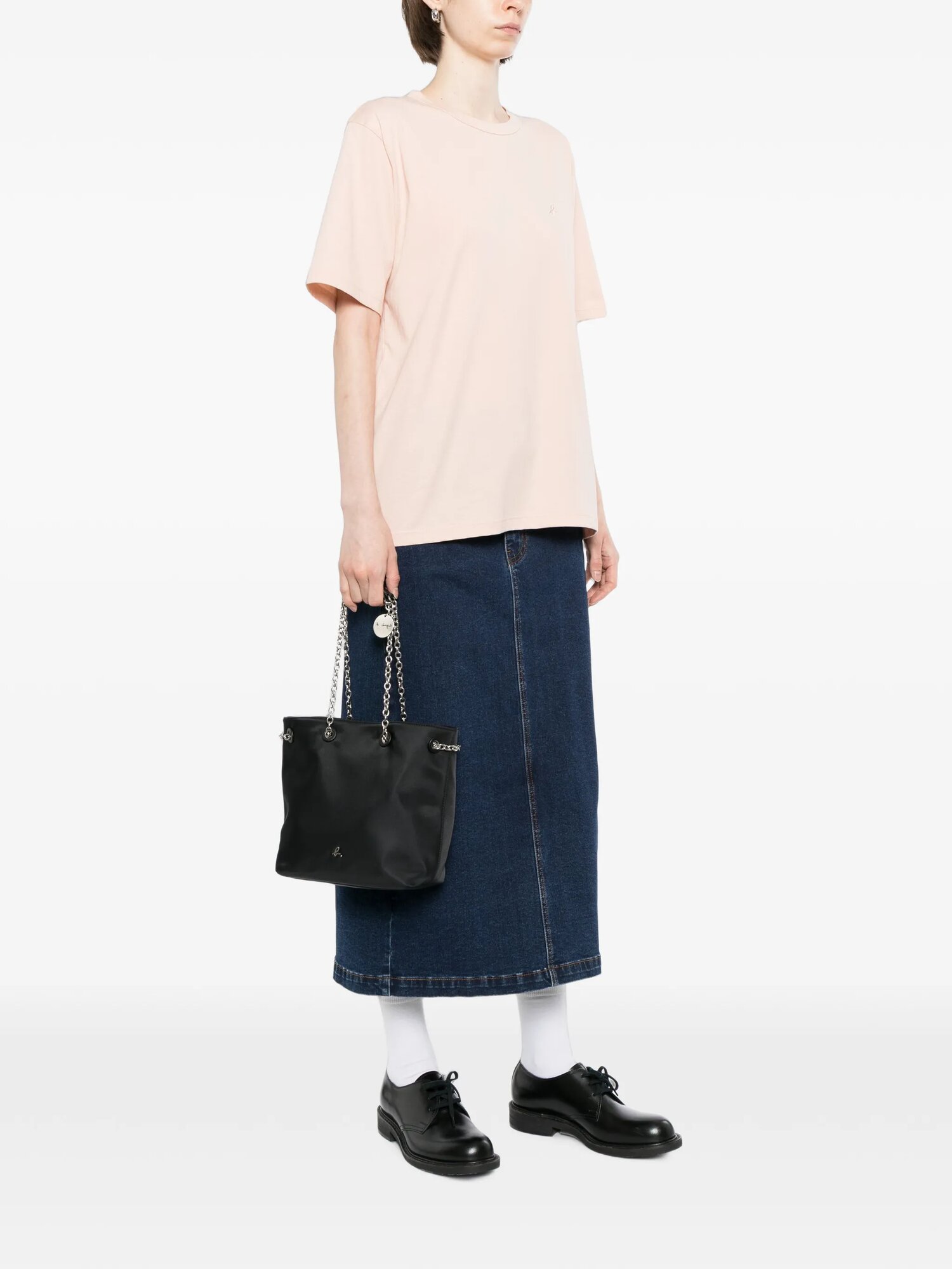 Сумка agnes b. Chain-link strap tote bag, черный — фото 1