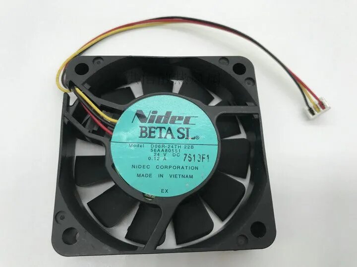 Вентилятор Охлаждения Nidec 6015 D06R-24TH 22B DC24V 0.12A 3PIN 60 60 15мм ,60MM Вентилятор