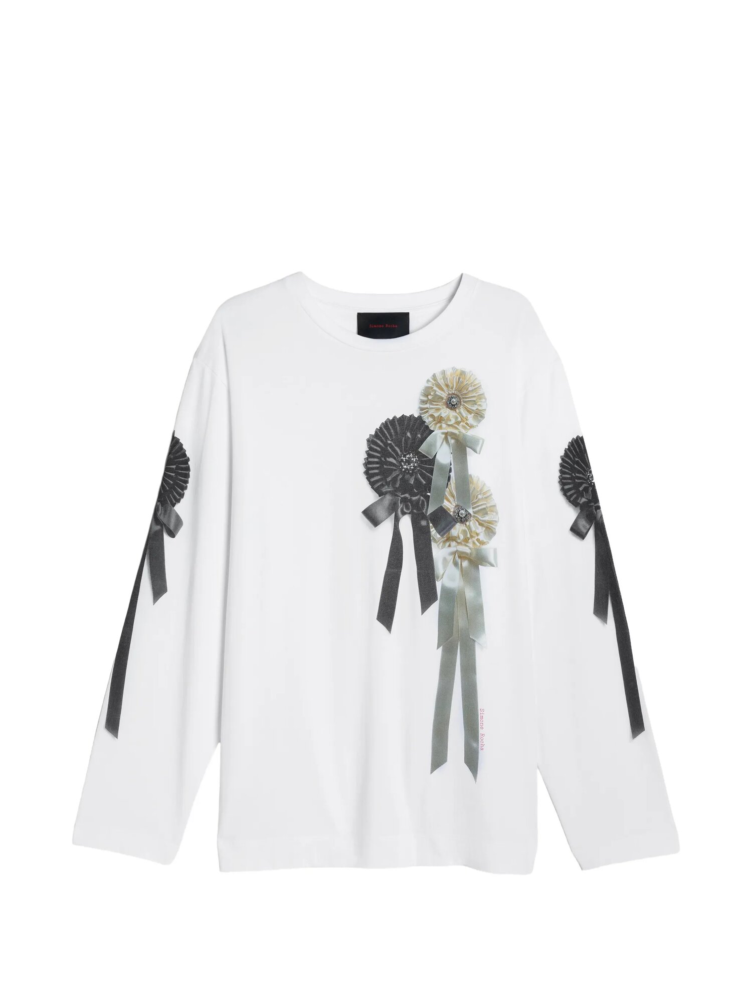 Футболка Rosette-print long-sleeve T-shirt
