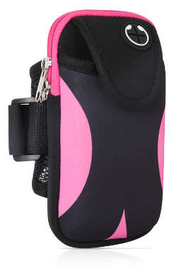 Спортивная сумка-чехол на руку для смартфона WUANGSUNE (Pink / Black)