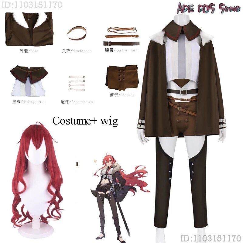 Костюм Эрис Мушоку Бореас Грейрат Тенсейи Mad Dog S Черный, XXXL, Costume wig
