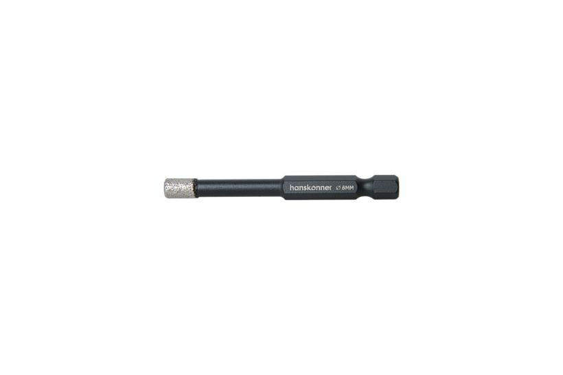Коронка алмазная для дрели 6 мм, по керамограниту и керамике, Hanskonner H1055-12-06