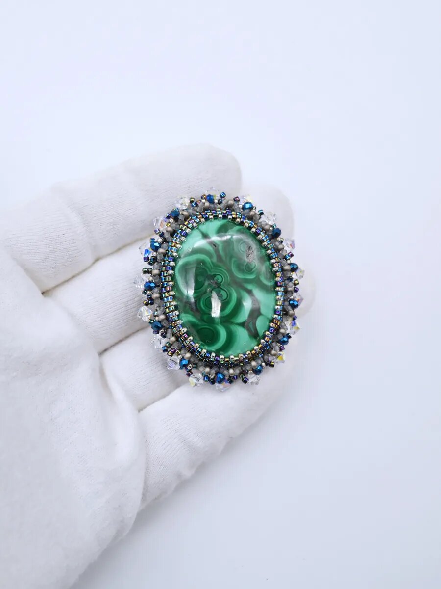 Брошь, кристалл, кристаллы Swarovski