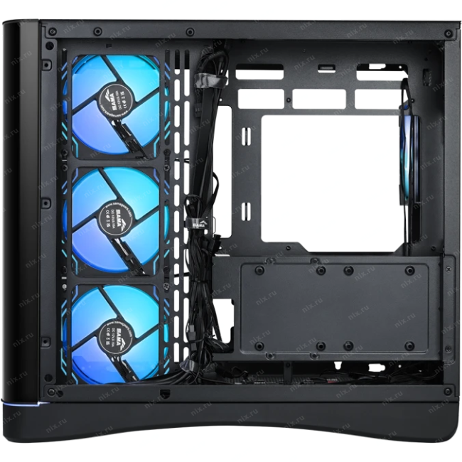 SAMA V62S-BKADA4X1-GL Корпус ПК без блока питания/ Case SAMA V62S Black, Midi-Tower, TG, 4x120mm ARGB, 2xUSB 3.0 + 1xUS — фото 1