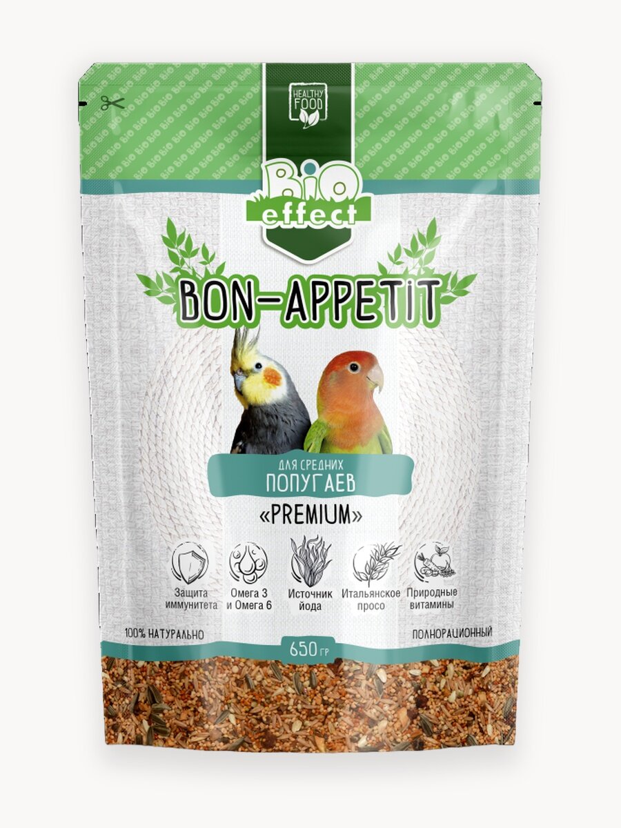 Bio Effect « Bon-appetit » корм для средних попугаев - 650 г