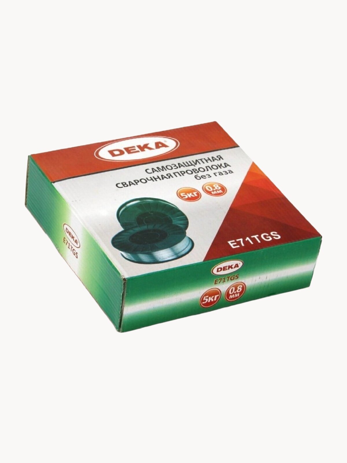 Проволока сварочная порошковая 0.8мм 5,0кг DEKA E71T-GS