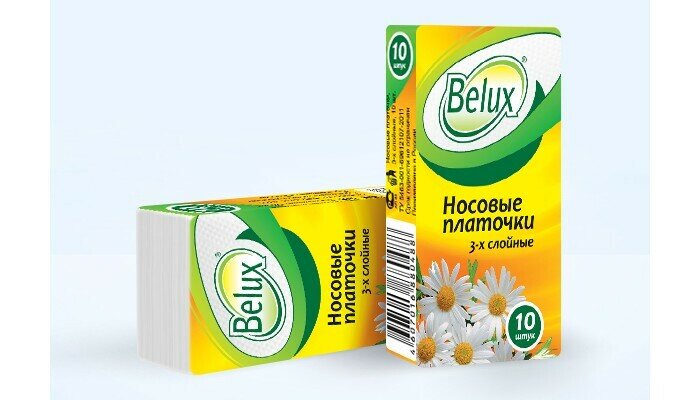 Белюкс / Belux - Носовые платочки 3-х слойные, 10 шт.