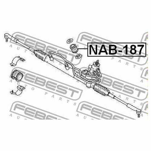 Сайлентблок рулевой рейки Febest NAB187
