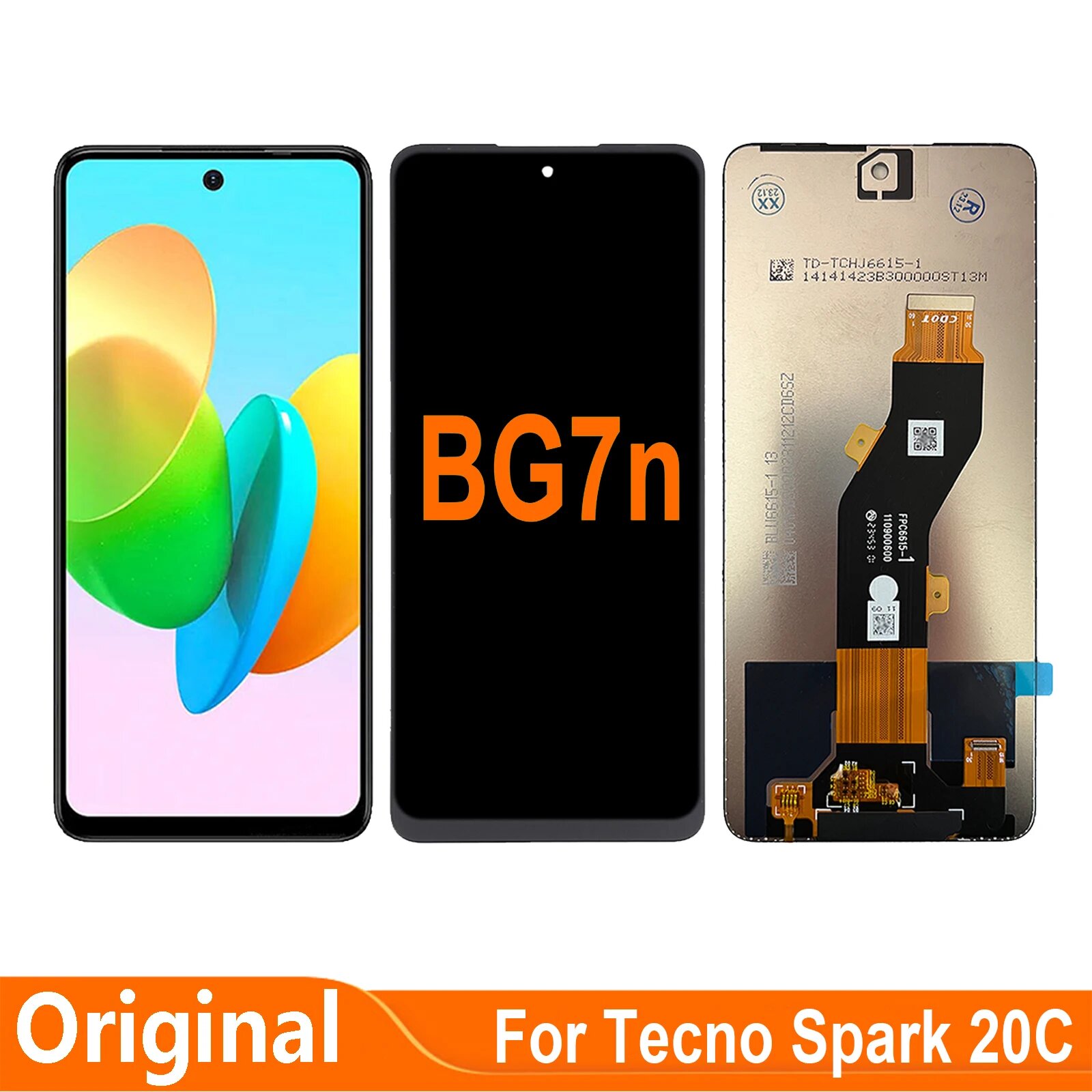 Детали для ЖК-дисплея для Tecno Spark 20C BG7n Spark20C LCD Frame