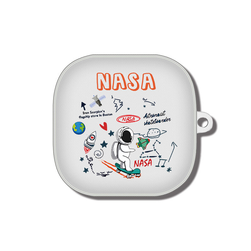 Чехол для наушников QCY MeloBuds ANC HT05, прозрачный, мягкий, астронавт наса