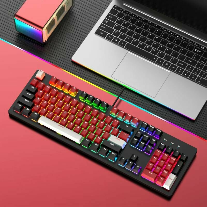 Комплект игровой клавиатуры, мыши и гарнитуры, черный, инфракрасный, белый, зеленый, черный