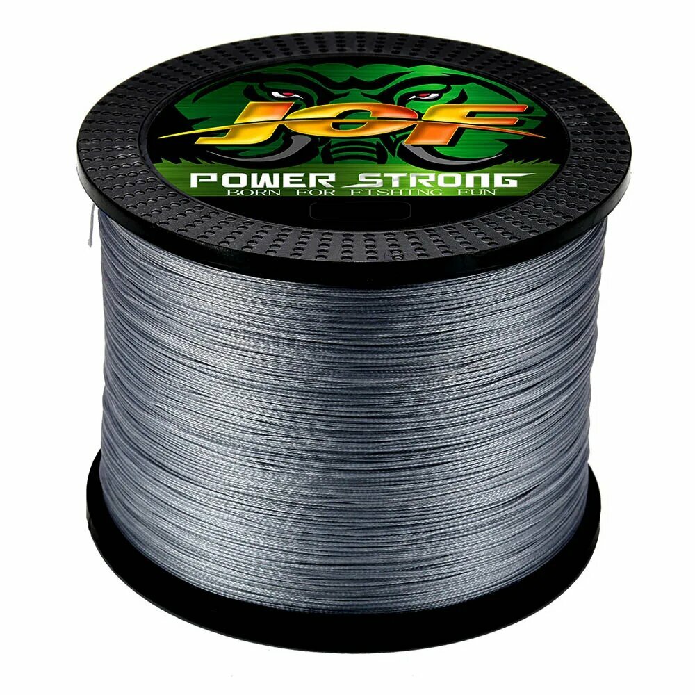 JOSBY JOF 12-жильная плетеная леска 1000 м 100M-0.32MM-65LB, x12 Strand Gray