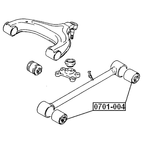 ASVA 0701-004 (0931912047 / 4621365D01) сайлентблок заднего продольного рычага Suzuki (Сузуки) grand Vitara (Витара)