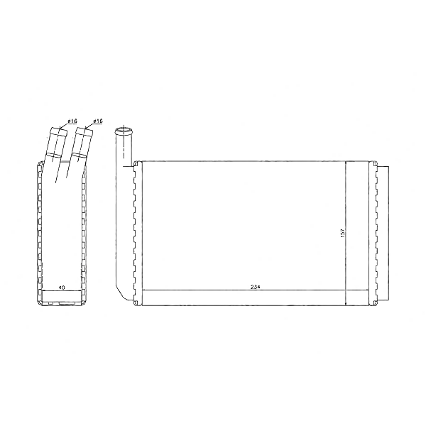 STELLOX 10-35018-SX (1035018_SX / 171 819 031 E / 171 819 121) радиатор печки\ Audi (Ауди) 80, VW Passat (Пассат) all 88