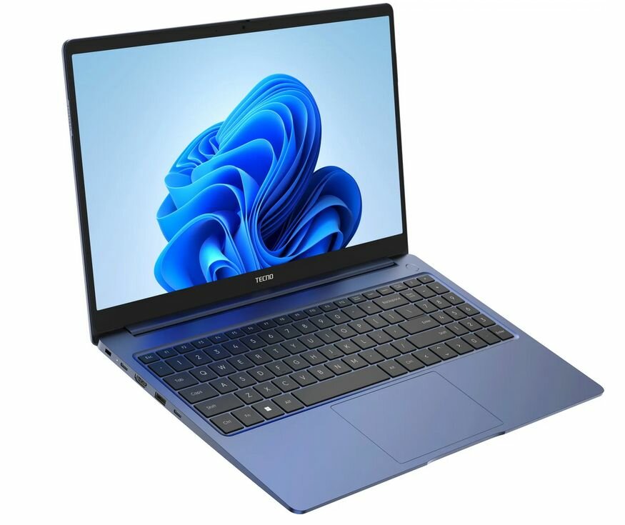 15,6" Ноутбук Tecno MegaBook T1 (TCN-T1I3W12.256. BL) голубой - 1920x1080, IPS, Intel Core i3-1005G1, ядра: 2 x 1,2 ГГц, 12 ГБ, SSD 256 ГБ, Intel UHD Graphics, Windows 11 Home