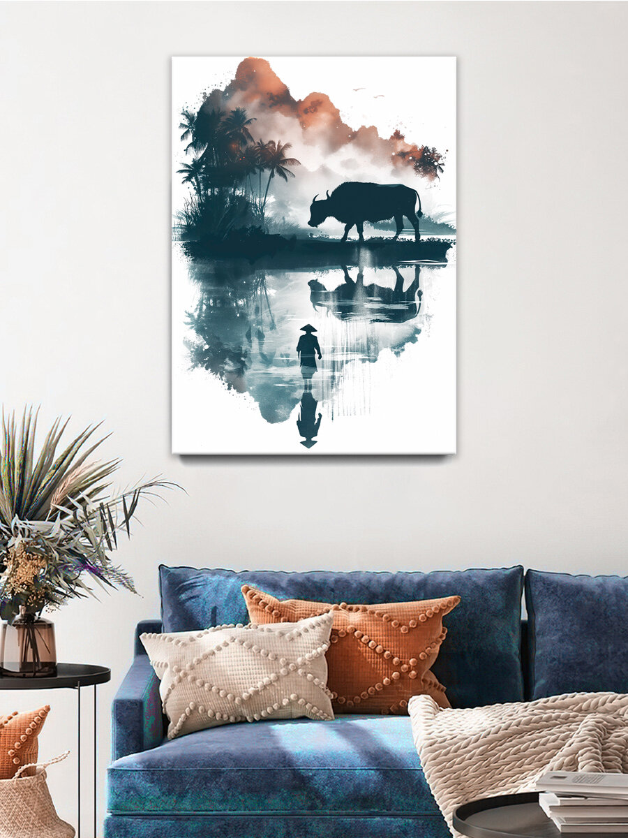 Картина на холсте "Встреча на рассвете" 50х70 см