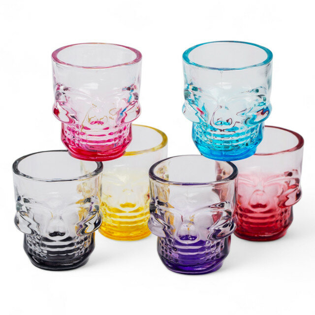 GLASSERIE Skull Colors набор стеклянных стопок 6 шт по 50 мл для дегустации