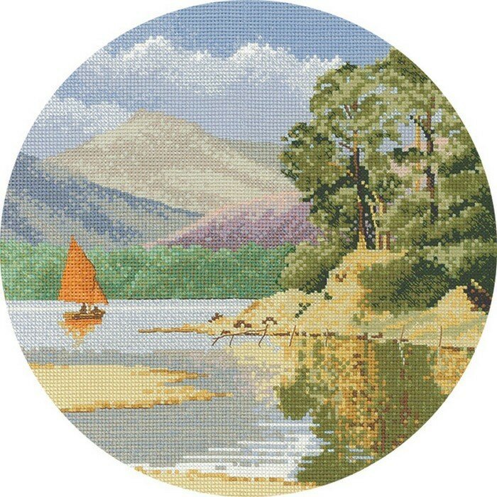Набор для вышивания Heritage #JCCW595E Calm Waters (Спокойные Воды), Счетный крест, 25.5 см