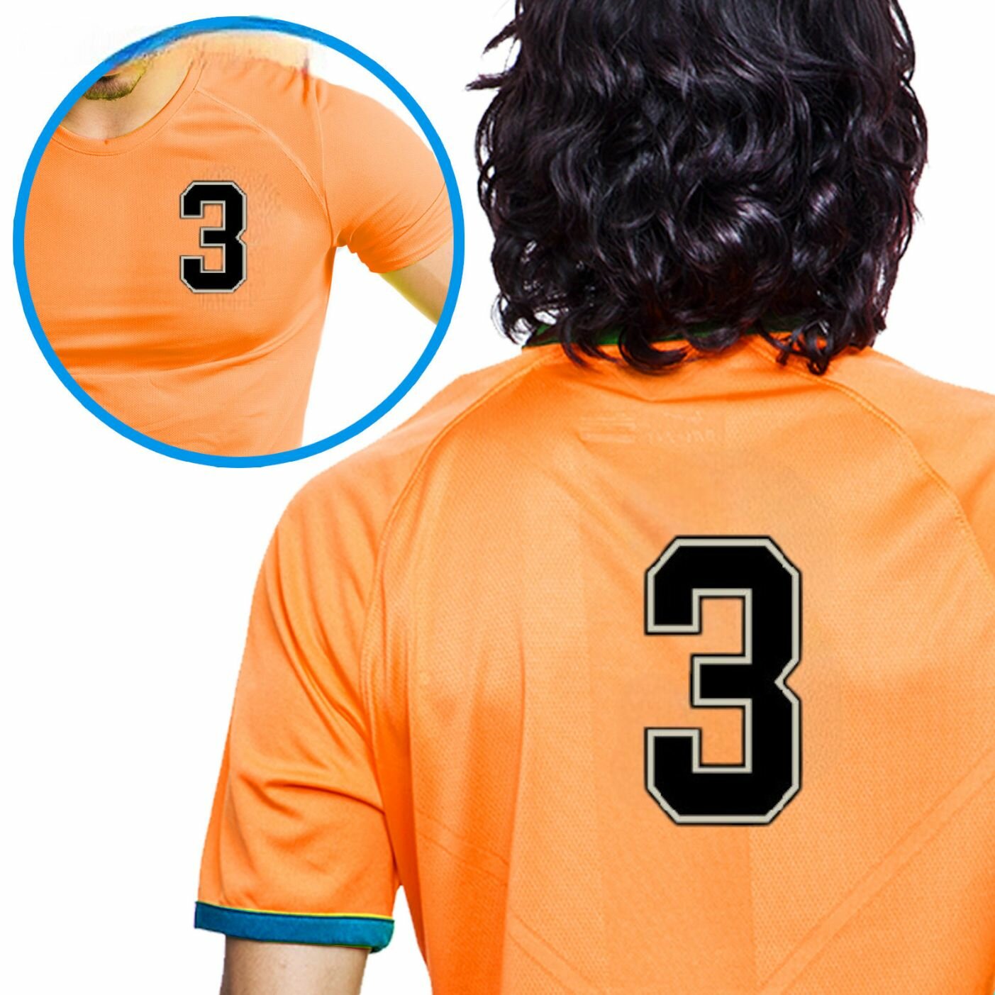 Термонаклейки с номерами на форму 2 размера 20 цифр