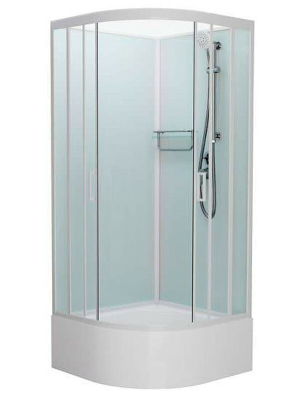Душевая кабина Frank F400/2 М White 100x100 без крыши матовое стекло, 20035