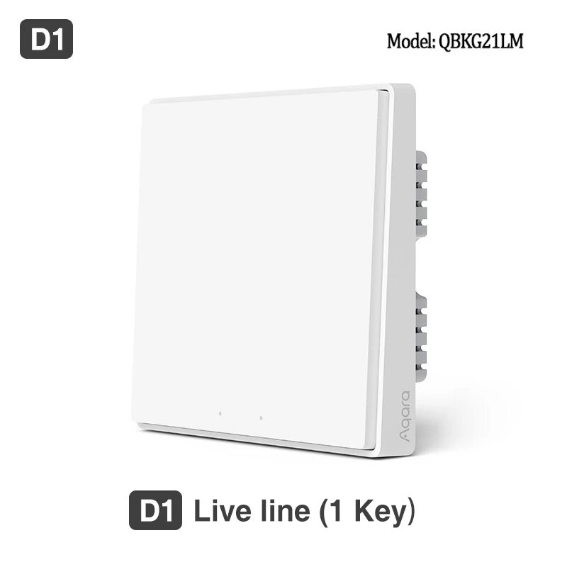 Умный выключатель Aqara D1 Zigbee D1 No Neutral 1Key