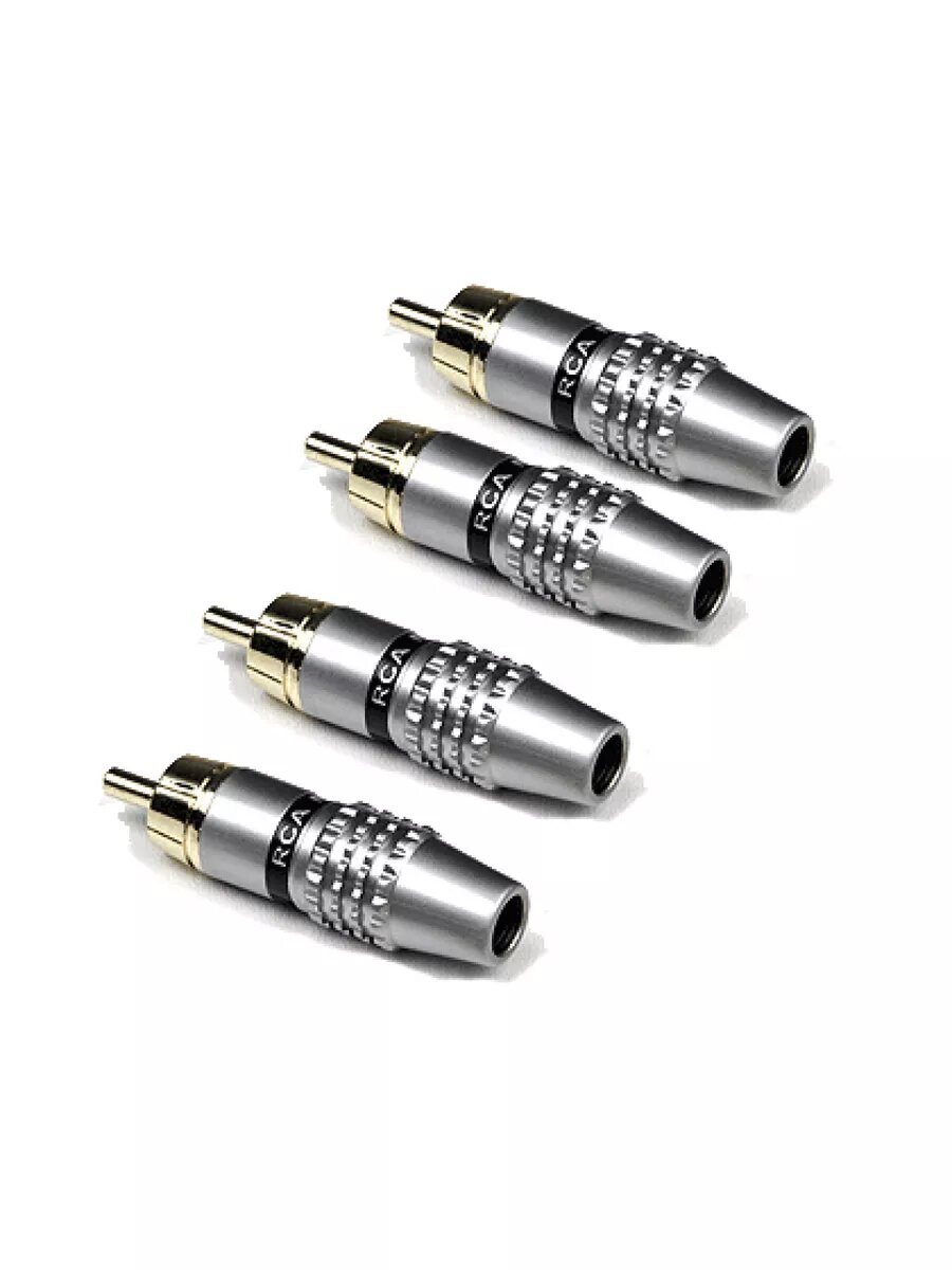 RCA400M/BK Разъем тюльпан кабельный RCA 4 шт.
