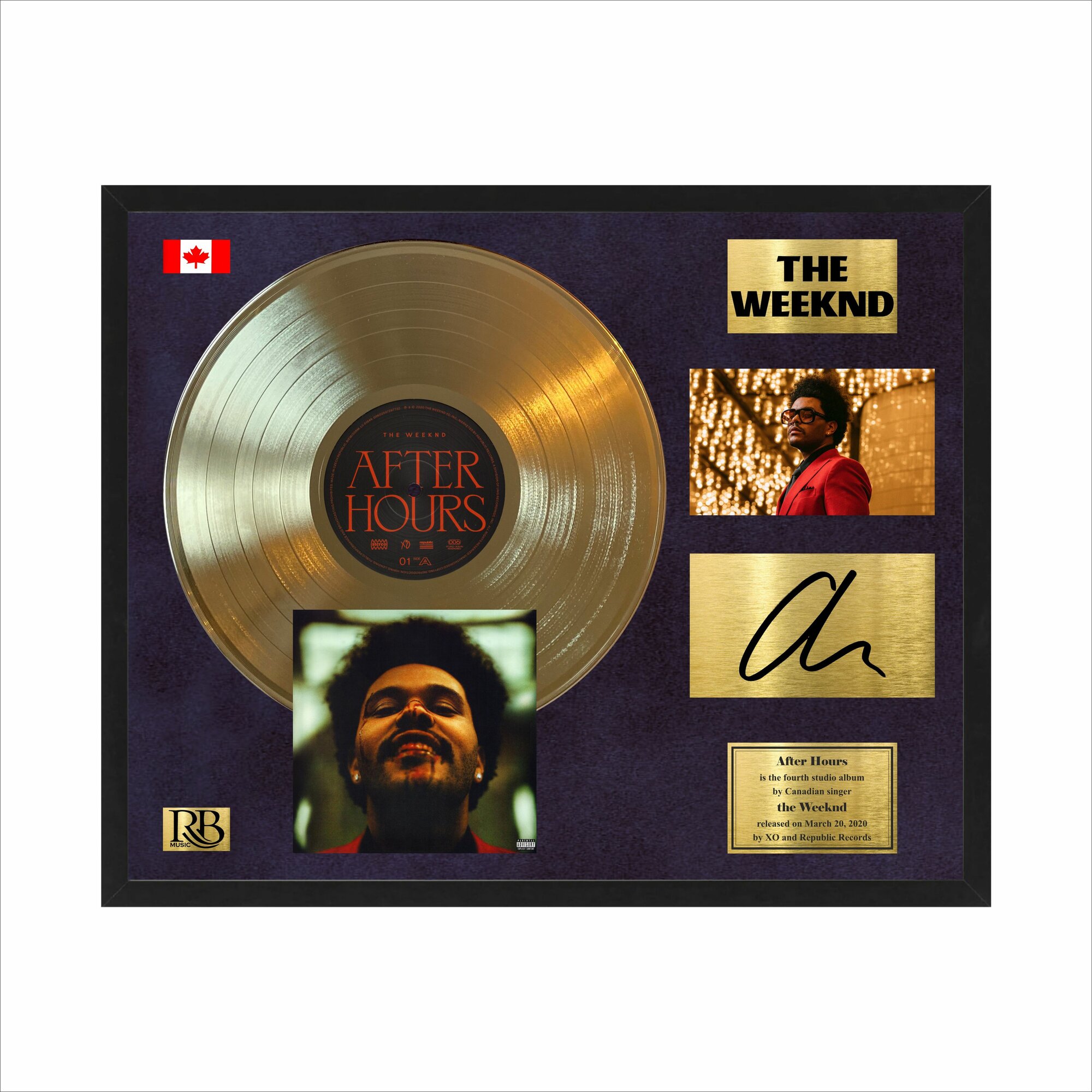 Виниловая пластинка The Weeknd в рамке