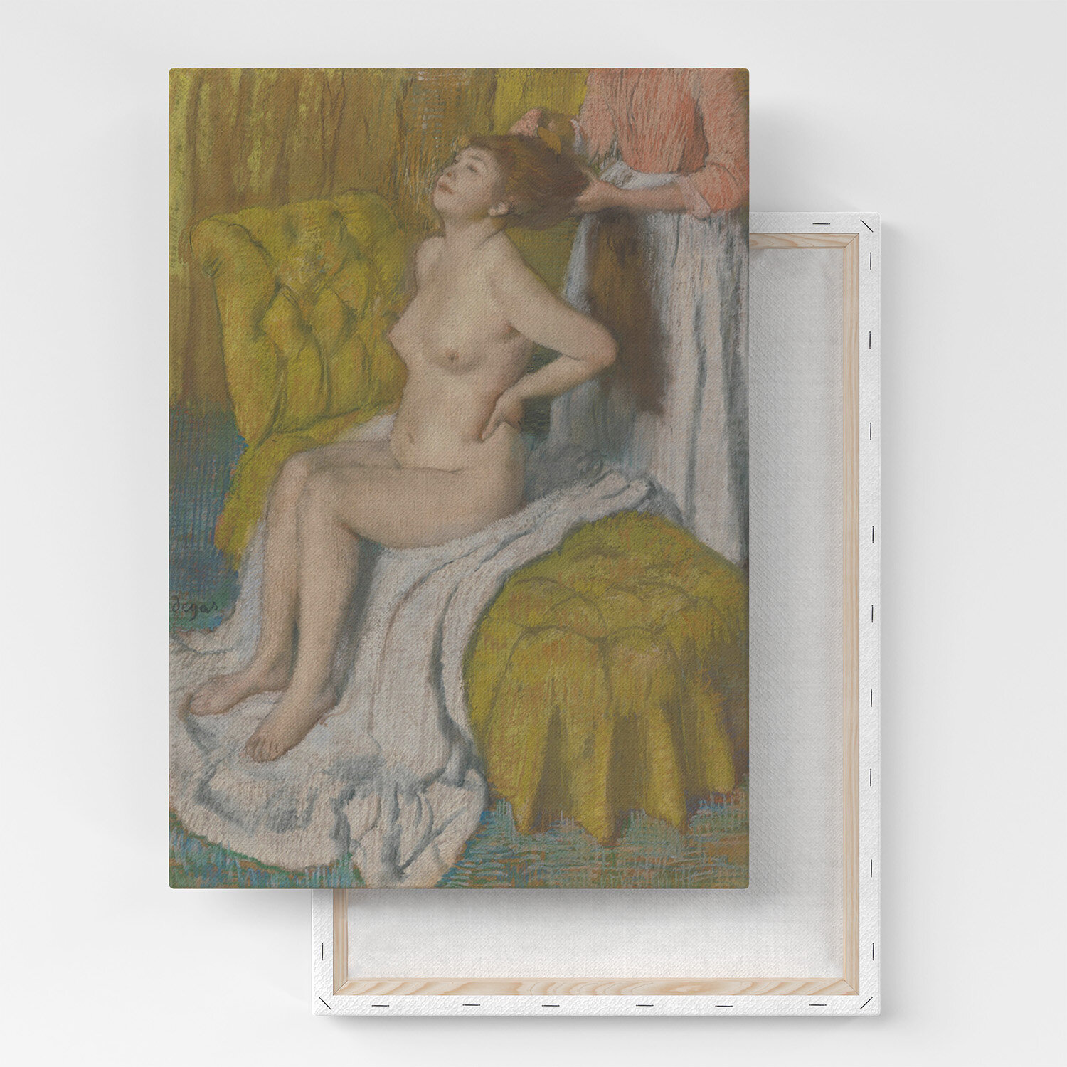 Картина на холсте, репродукция / Дега Эдгар - Woman Having Her Hair Combed / Размер 40 x 53 см