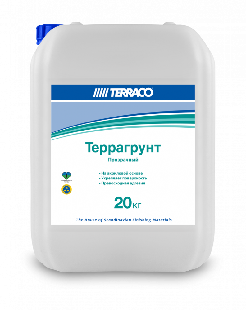 Грунт Проникающий для Наружных Работ Terraco Terragrunt 20кг Пигментированный, цвет 266 для Наружных и Внутренних Работ.