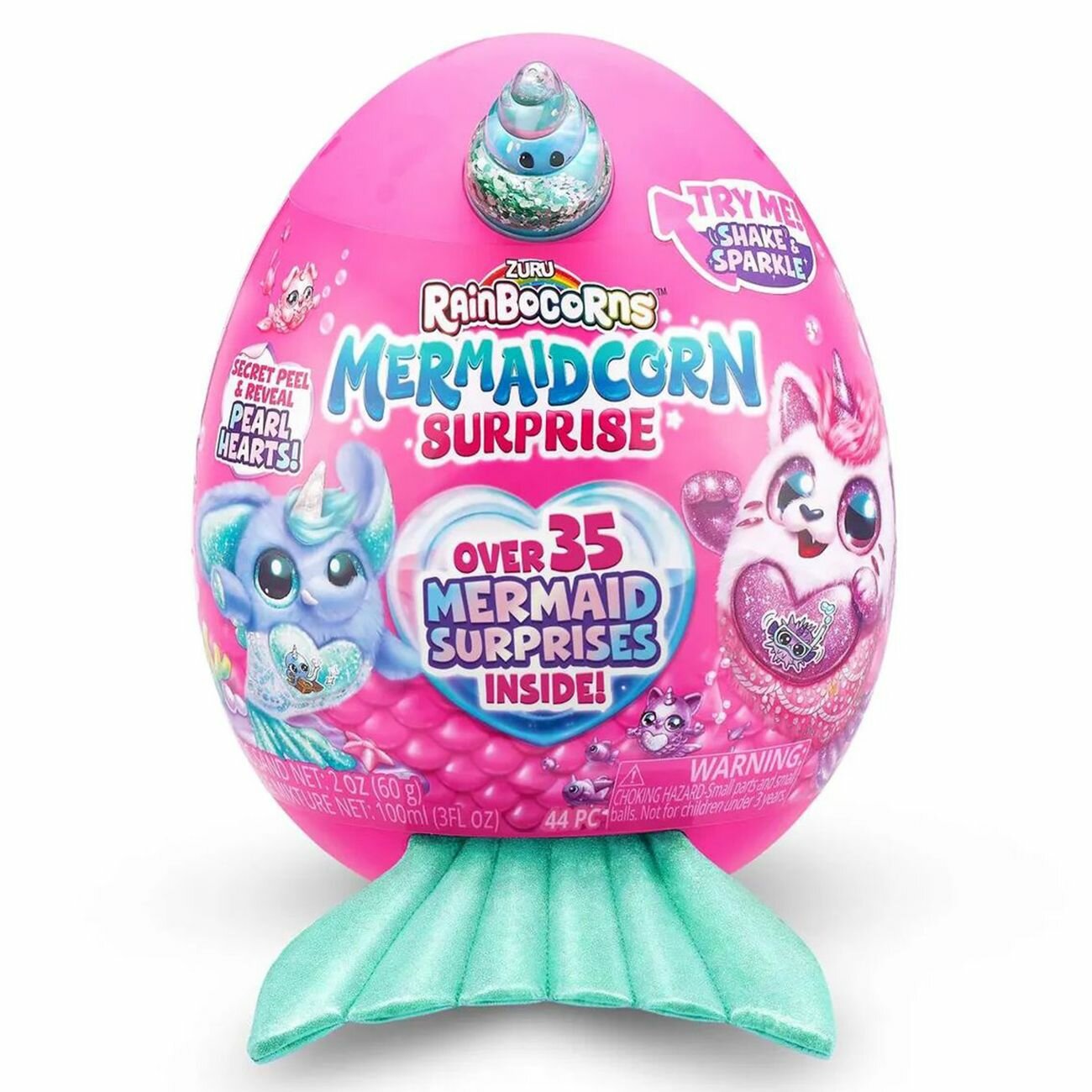 Игровой набор Zuru Rainbocorns Mermaidcorn Surprise, мягкая игрушка-сюрприз русалочка в яйце, золотистый хвост, арт