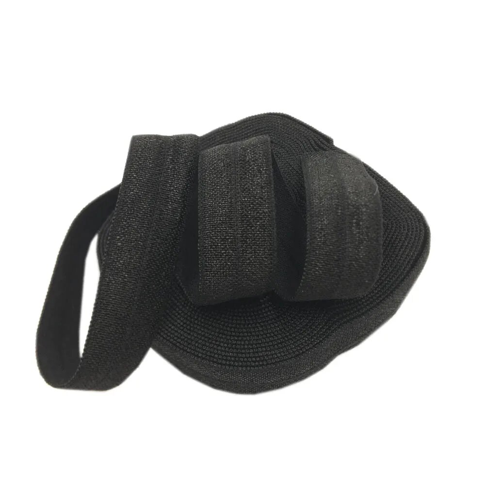 Многоцветная эластичная лента из спандекса 15 мм Черный, S13, 5Yard elastic