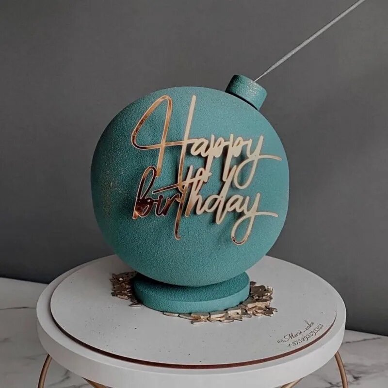 Новые акриловые детские топперы для торта «С Днем Рождения», золотой топпер для торта на день рождения для мальчиков или девочек, подарок для детского душа, украшение для десерта