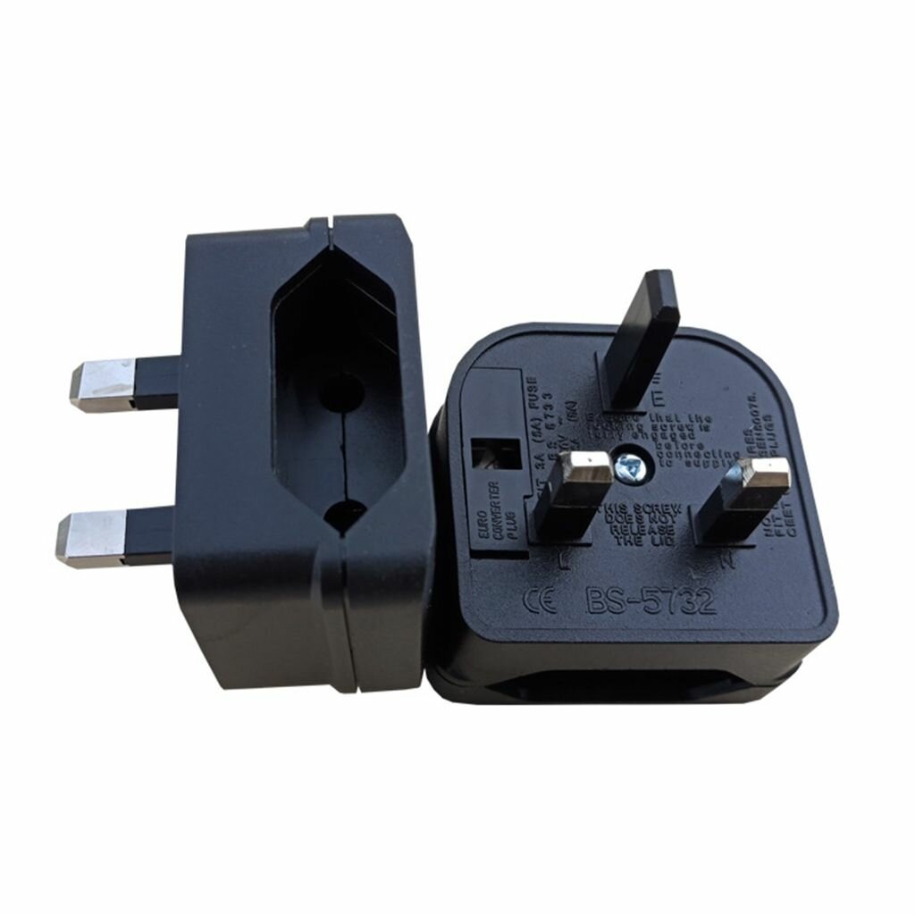 Набор из 2 штепсельных адаптеров США и Великобритании. Преобразователи розеток с на 3 контакта европейского стандарта. Адаптеры ЕС.