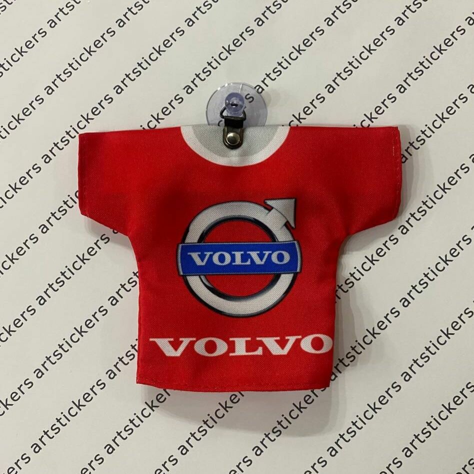 Вымпел футболка VOLVO, размер 14х17см, двусторонний на присоске, ткань, аксессуар для авто