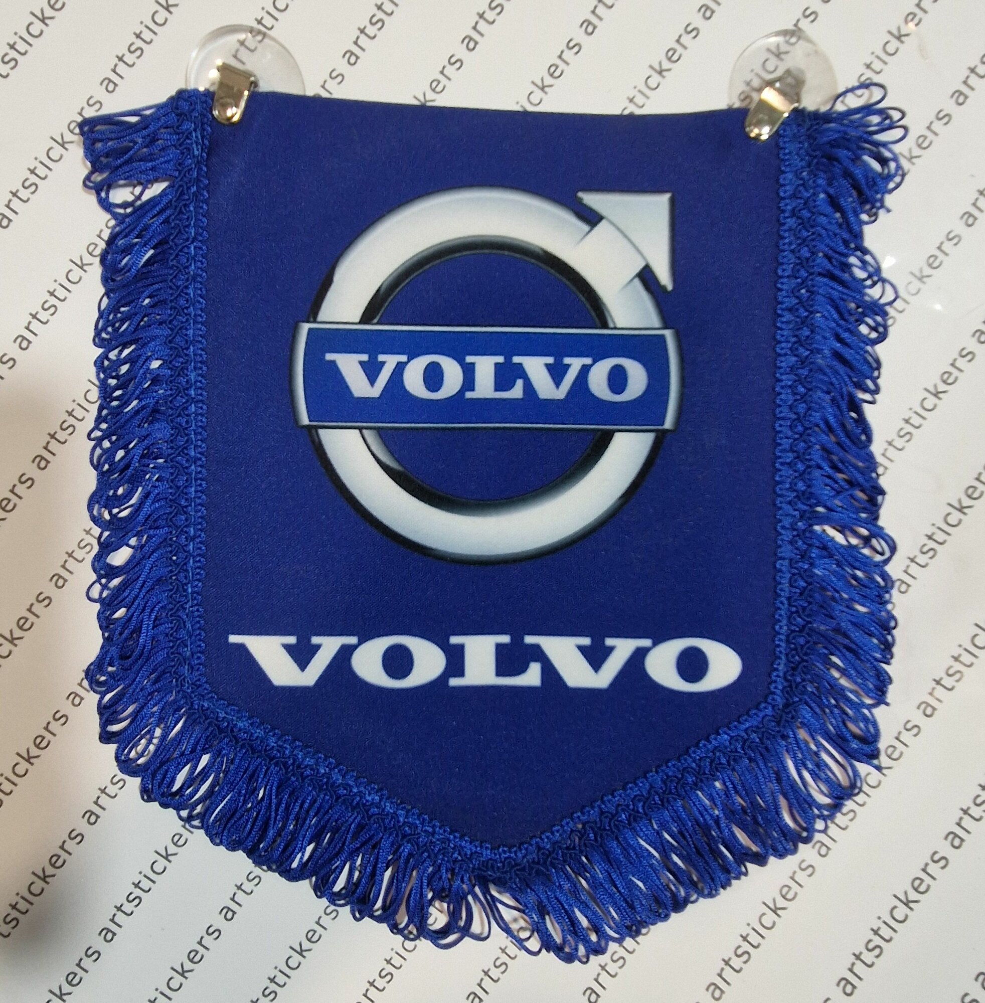 Вымпел VOLVO, 20х25см, двусторонний на присоске, ткань, аксессуар для авто