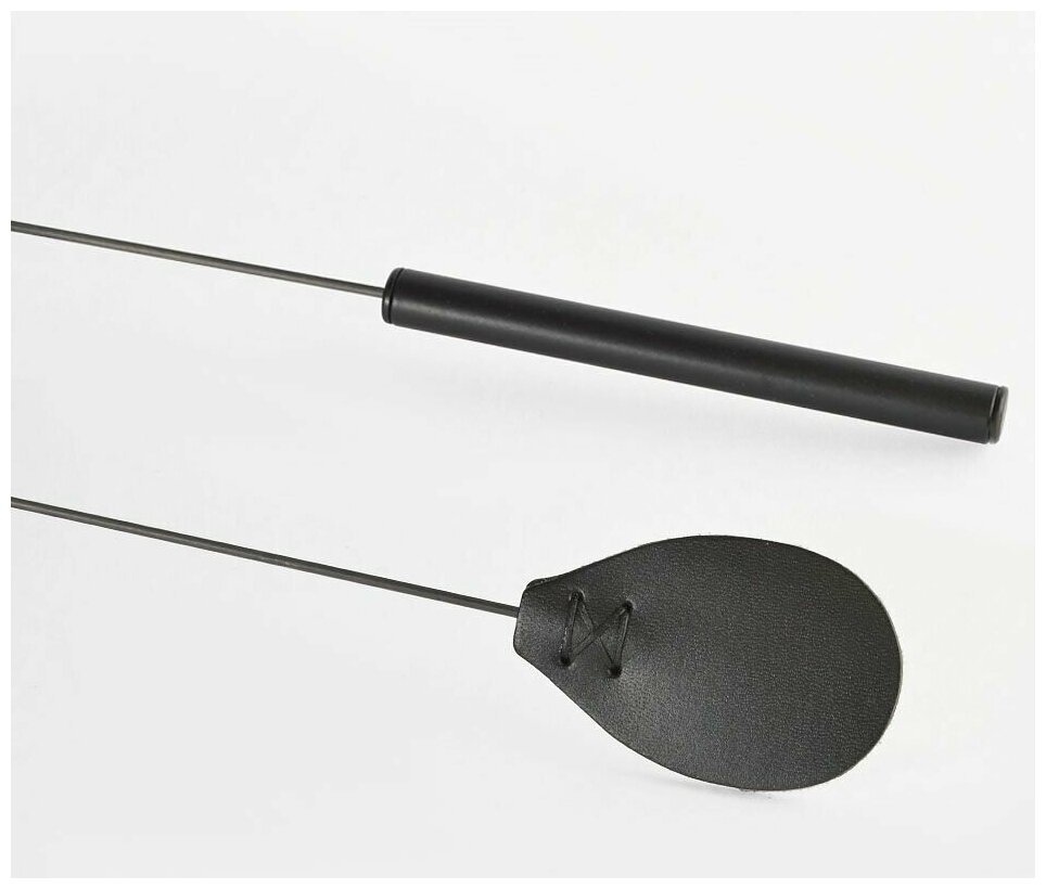 Мини-стек Sketch с гладкой ручкой - 42 см, черный, Унисекс, металл, натуральная кожа, 42,