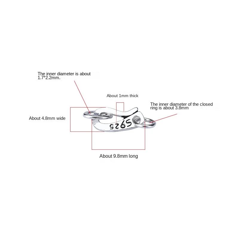 Пуговица из серебра 925 пробы, Аксессуары для браслета, ожерелья, соединительная Пряжка, хвостовая Пряжка Застежка, ручная работа